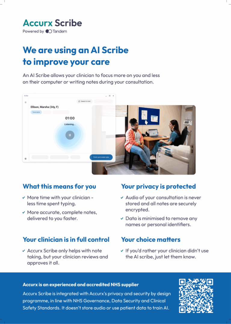 AccuRx Scribe – NHS Dovecot Surgery